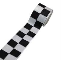 China Polyester Jacquard Ribbon Bag Strap Factory Customizable 3.8cm Two-Color Black White Plaid Herringbone for Garment Accessories for sale