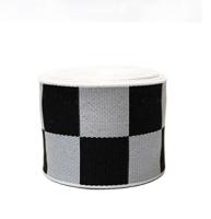 China Polyester Jacquard Ribbon Bag Strap Factory Customizable 3.8cm Two-Color Black White Plaid Herringbone for Garment Accessories for sale