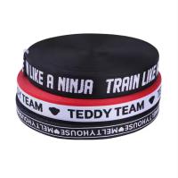 China Polyester Jacquard Webbing 3cm  Custom Logo Tension Belt Manufacturers' Supply for Garment Accessories for sale