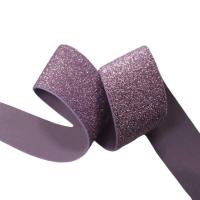 China Shiny Lurex Elastic Soft 1.5 Inch Custom Woven Metallic Waistband for Dresses Sport Dance Skirts for sale