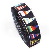 China Polyester Printed Webbing One Side Heat Transfer Strap 2.5cm for Garments and Bags for sale