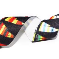 China Polyester Printed Webbing One Side Heat Transfer Strap 2.5cm for Garments and Bags for sale
