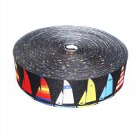 China Polyester Printed Webbing One Side Heat Transfer Strap 2.5cm for Garments and Bags for sale
