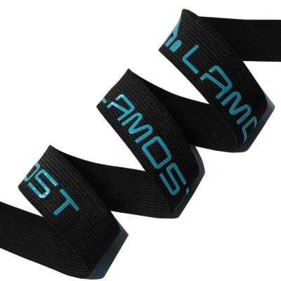China Polyester Printed Elastic Knitted Webbing Custom Logo Low MOQ For Cycling Jerseys for sale