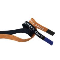 China Silicone End Hoodie String Custom Polyester Flat Drawcord For Pants And Garment for sale