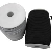 China Polyester Braided Elastic Black White Color Eco Friendly Rubber Band For Notebooks for sale