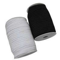 China Polyester Braided Elastic Black White Color Eco Friendly Rubber Band For Notebooks for sale