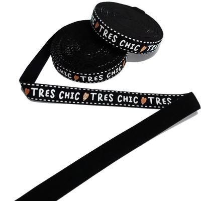 China Printed Elastic Bands Custom logo Stretching Resistance Webbing for Exercise for sale