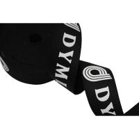 China Printed Polyester Webbing 4cm Black Color Custom Logo High Strength Belt for sale