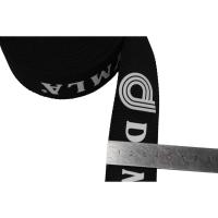 China Printed Polyester Webbing 4cm Black Color Custom Logo High Strength Belt for sale