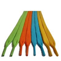 China Flat Shoelace 100% Polyester Custom Color Drawstring Cord For Sneaker Shoes for sale