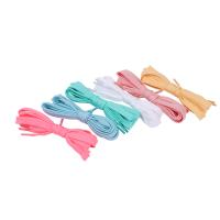 China Flat Shoelace 100% Polyester Custom Color Drawstring Cord For Sneaker Shoes for sale
