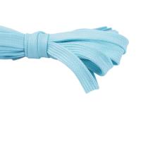 China Flat Shoelace 100% Polyester Custom Color Drawstring Cord For Sneaker Shoes for sale