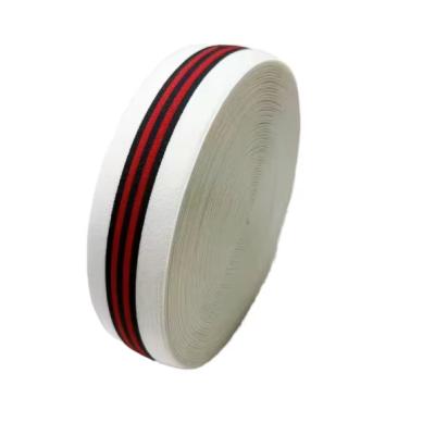 China Polyester Elastic Waistband Plain Striped Weave Custom Color Webbing For Garment for sale