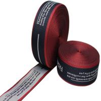 China Polyester Jacquard Webbing Custom Logo 30mm Soft Material For Men's Clothes for sale