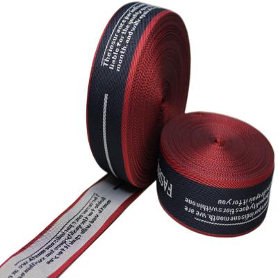 China Polyester Jacquard Webbing Custom Logo 30mm Soft Material For Men's Clothes for sale