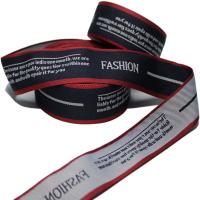 China Polyester Jacquard Webbing Custom Logo 30mm Soft Material For Men's Clothes for sale
