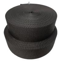 China Polypropylene Webbing High Strength Plain Weave 30mm Black Woven Pp Strap For Outdoor Use for sale