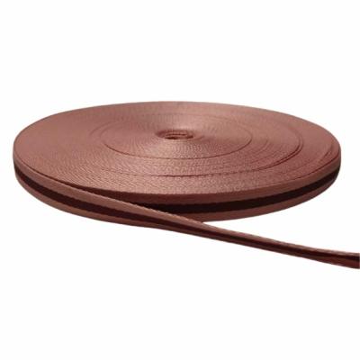 China 1cm Striped Polyester Tape Colored 100% Polyester Material Oeko Tex Certificated Webbing for sale