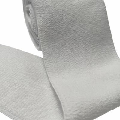 China Nylon Woven Elastic Soft Waistband Super Wide White Color For Garments And Packaging for sale