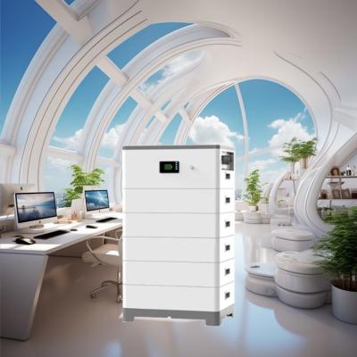China 48S1P 7.68kwh LiFePO4 Residential Battery Storage System Waterproof 3 Modules for sale