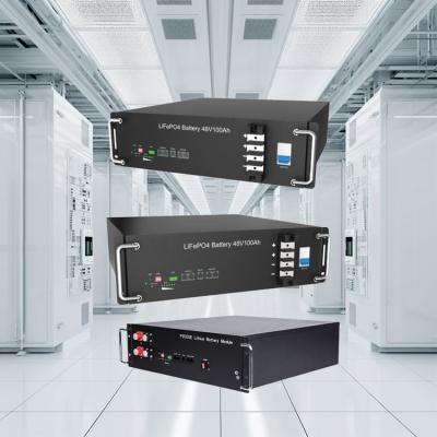 China LiFePO Rackmount Lithium Battery 48V 51.2V 50ah 100ah 2.56kwh 5.12kwh for sale