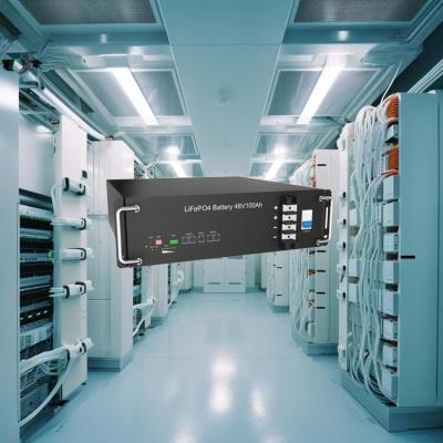 China Solar System LiFePO4 Rack Mounted Lithium Battery 51.2V 100ah for sale