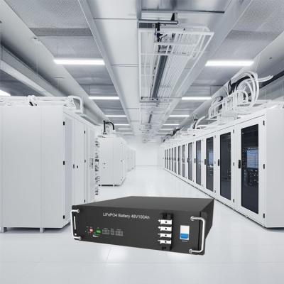 China Black Rackmount Lithium Battery , 51.2 V 100ah Lifepo4 Battery For Solar System for sale