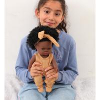 China 14 Inch Full Body Silicone Reborn Baby Dolls Black African Custom Logo for Kids for sale