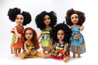 China 30cm Black Doll Realistic African American Girl Doll Toy with Clothes for Kids Birthday Gift for sale