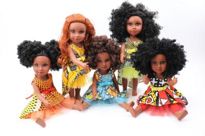 China 30cm Black Doll Realistic African American Girl Doll Toy with Clothes for Kids Birthday Gift for sale