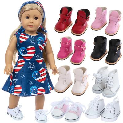 China Wholesale 18inch Doll Shoes Boots for 45cm American Girl Dolls Winter Dress Up Accessories 4 Colors for sale