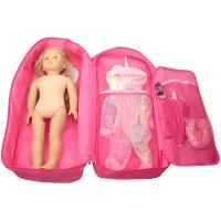 China 18 Inch Doll Storage Travel Carrier Suitcase Bag Backpack for American Girl Dolls 45 cm for sale