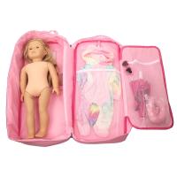 China 18 Inch Doll Storage Travel Carrier Suitcase Bag Backpack for American Girl Dolls 45 cm for sale