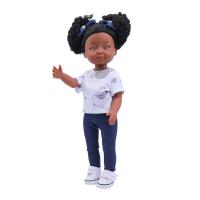 China 30cm Black Doll Realistic African American Doll Gift for Kids Compatible with American Girl Doll Clothes for sale