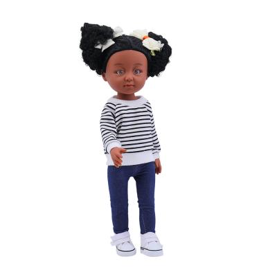 China 30cm Black Doll Realistic African American Doll with Clothes for Kids Gift for sale