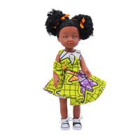 China 30cm Black Doll Realistic African American Doll with Clothes for Kids Gift for sale