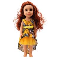China 30cm Black Doll Realistic African American Doll with Clothes for Kids Gift for sale