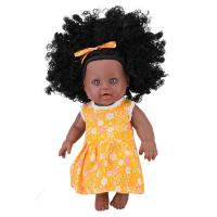 China 35cm Vinyl Cute Reborn Doll with Hand Rooted Mohair Hair for Kids Gift for sale