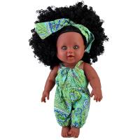 China 30cm Black Doll Realistic African American Baby Doll with Clothes for Kids Gift for sale
