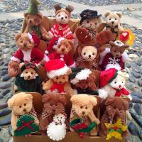 China Custom Plush Teddy Bear Keychain 12-15cm Soft Stuffed Animal Toy Gift with PP Cotton Filling for sale