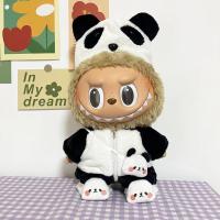 China Custom Labubu Doll Cloth Sweater Toy Clothes Colorful Suit Set 10cm Cartoon Dress for sale