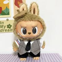 China Custom Labubu Doll Clothes Sweater Toy Set for 10cm Plush Cartoon Dress for sale