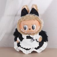 China Custom 10cm Labubu Doll Clothes Colorful Sweater Dress Set for 17cm Plush Toy Handmade for sale