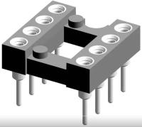 China Preci-Dip 110-87-308-41-001101 8 Pin DIP Socket 0.3 inch Gold Through Hole RoHS for sale