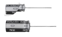 China UPM1V220MDD1TD Aluminum Electrolytic Capacitors Radial 2000 Hrs 22uf 35v Capacitor for sale