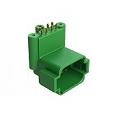 China Amphenol DIP Connector Green Metal Shell -55°C to +125°C ROHS for sale