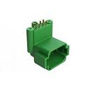 China Green DIP Connector Metal Shell -55°C to +125°C Copper Alloy Contact for sale