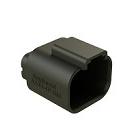 China Amphenol DIP Connector AT04-4P-BM02 -55°C to +125°C Black Metal Shell ROHS for sale