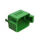 China Amphenol DIP Connector Green Thermoplastic Shell -55°C to +125°C ROHS for sale